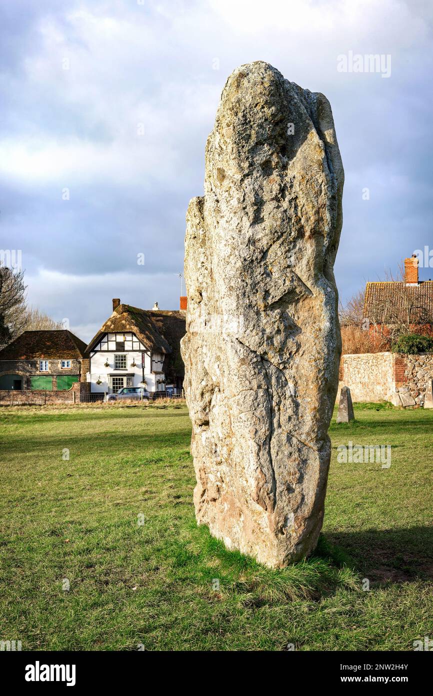 Avebury neolithic henge monument in England Stock Photo - Alamy