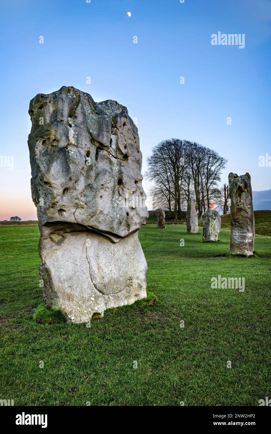 Avebury neolithic henge monument in England Stock Photo - Alamy