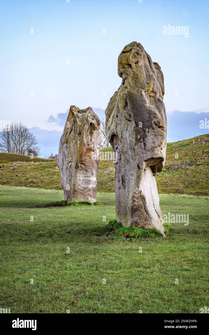 Avebury neolithic henge monument in England Stock Photo - Alamy