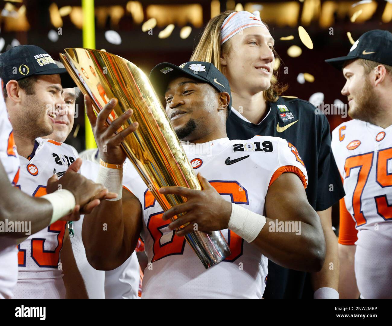 January 07, 2019 Clemson Tigers running back Adam Choice #26 holds the ...