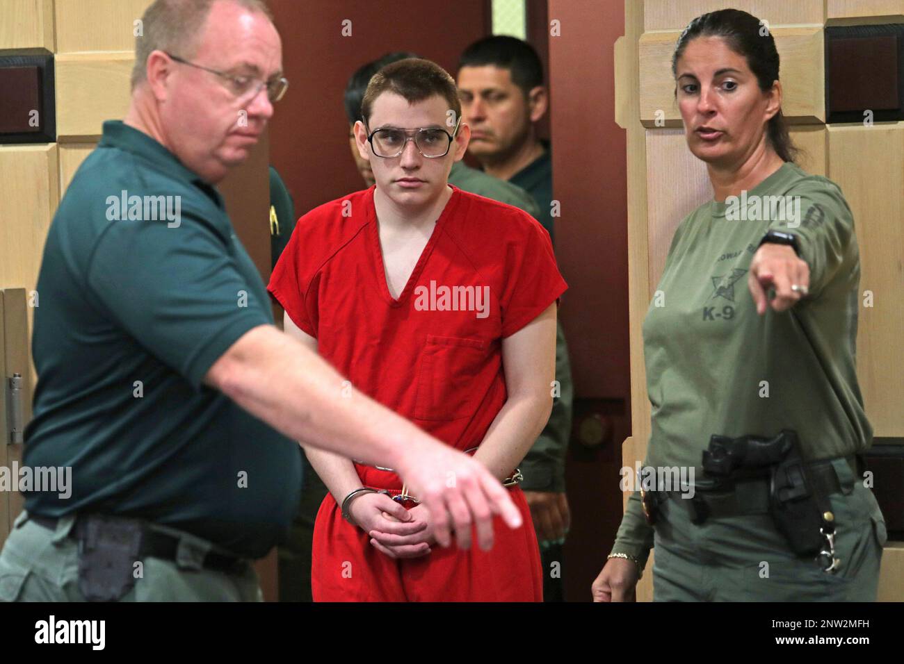 Parkland school shooting suspect Nikolas Cruz is escorted into the ...