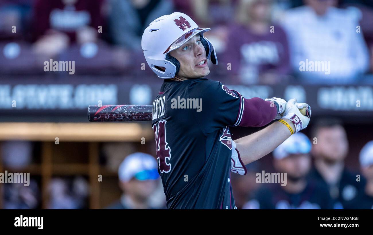 Mississippi State infielder Slate Alford (24) during an NCAA baseball ... Mississippi State infielder Slate Alford (24) during an NCAA baseball ...