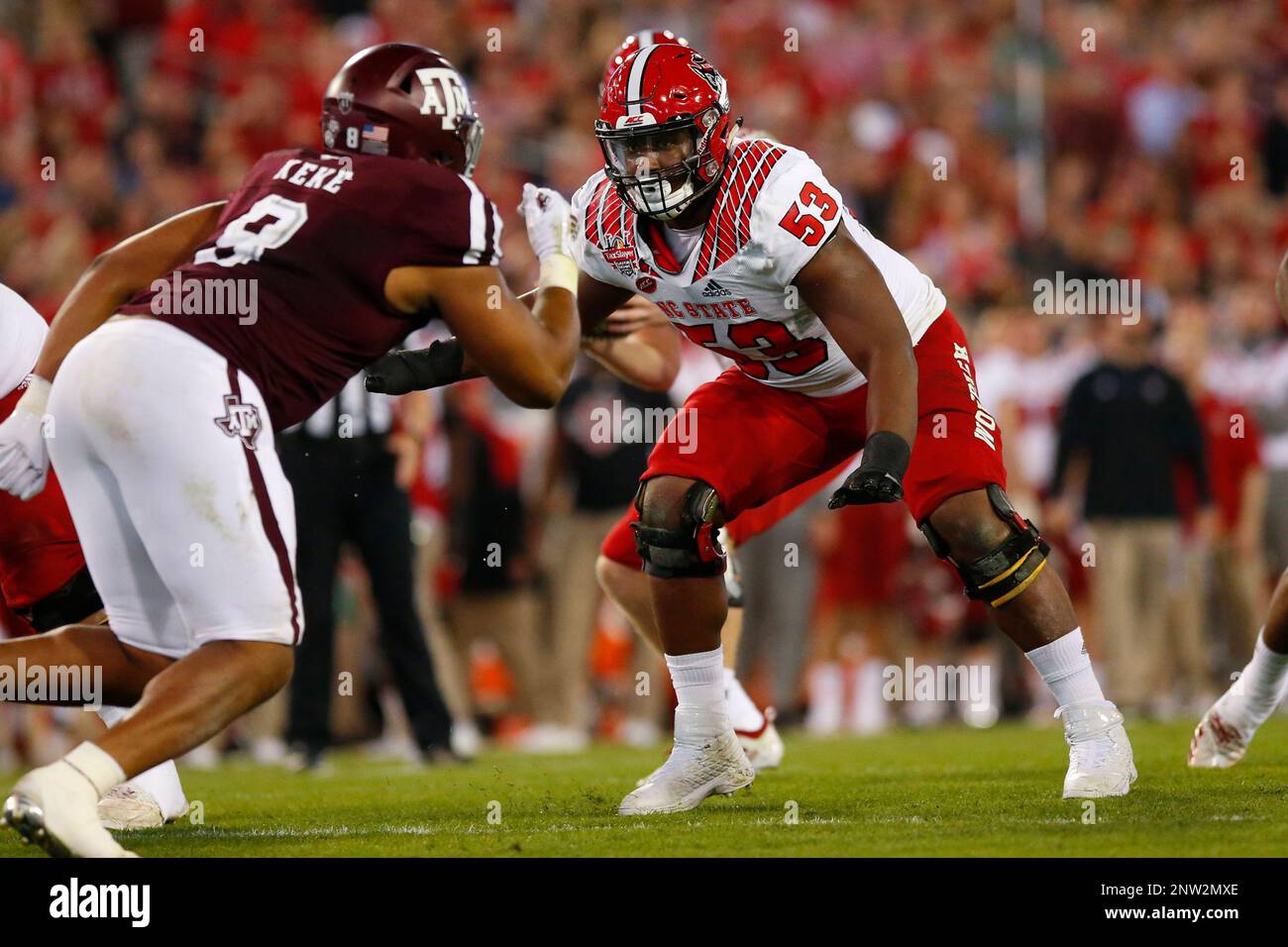 JACKSONVILLE, FL - DECEMBER 31: NC State Wolfpack offensive lineman ...