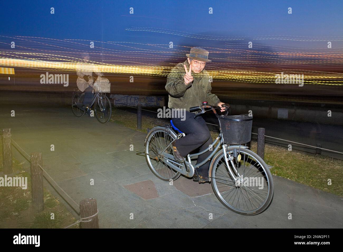 people riding bicycle,Sumida Koen Park, Asakusa District, Tokyo, Japan ...