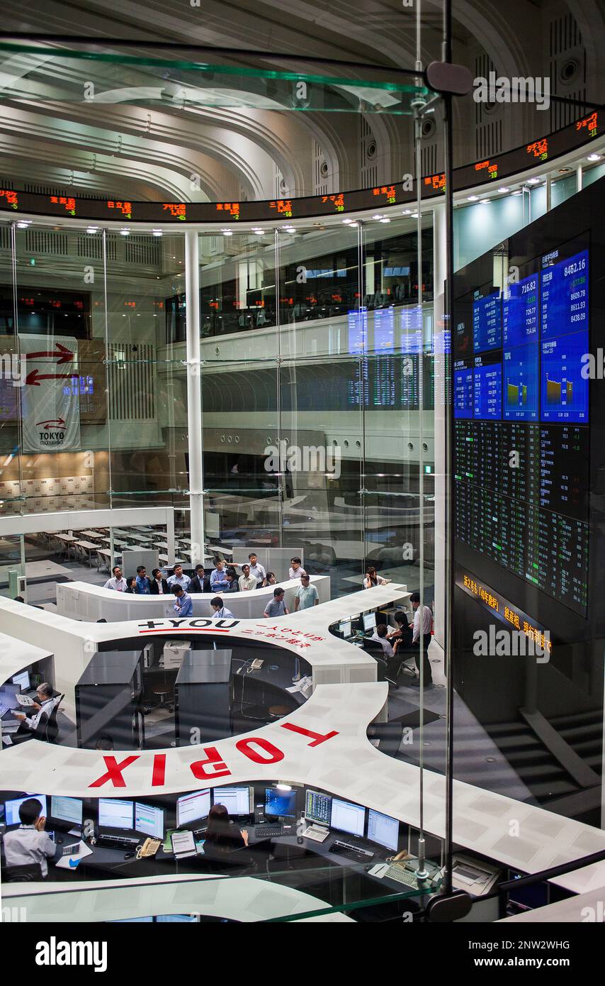 Stock Exchange in the Nihombashi financial district, Tokyo, Japan, Asia ...