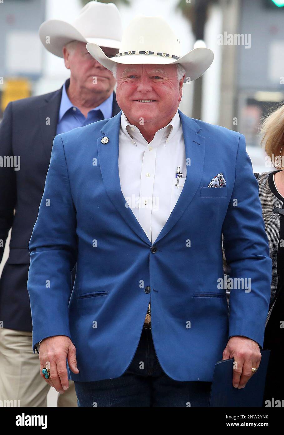 Texas Agriculture Commissioner Sid Miller arrives at the Pharr-Reynosa ...