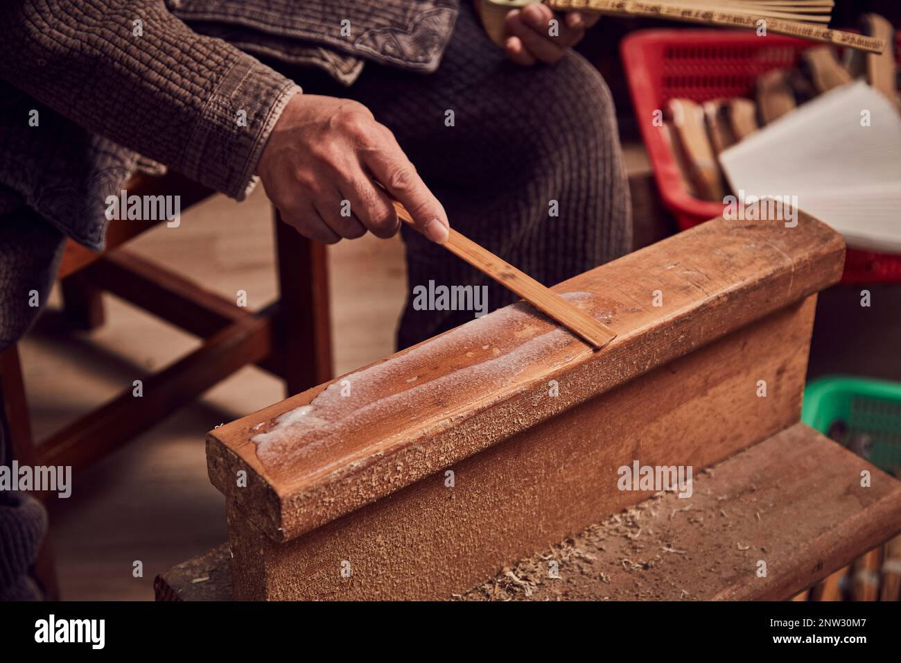 Hanji, traditional Korean paper, paper hanji fan handmade from mulberry ...