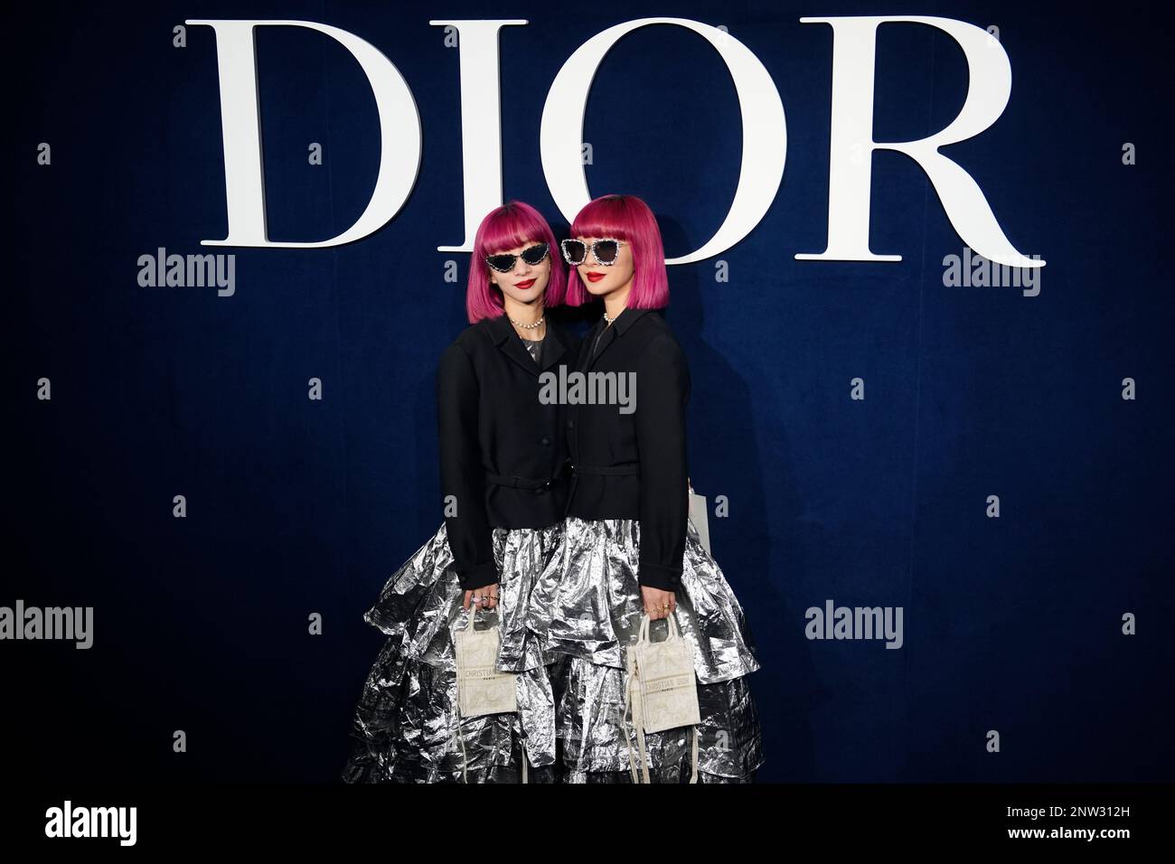 Ami and Aya pose before the Christian Dior Fall/Winter 2023-2024 ready ...