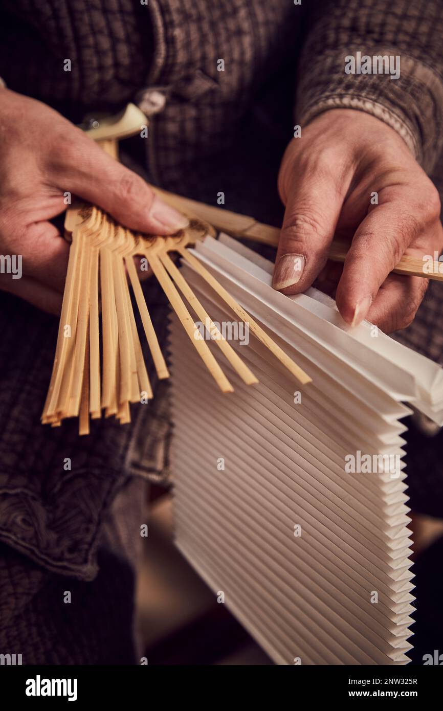 Hanji, traditional Korean paper, paper hanji fan handmade from mulberry ...