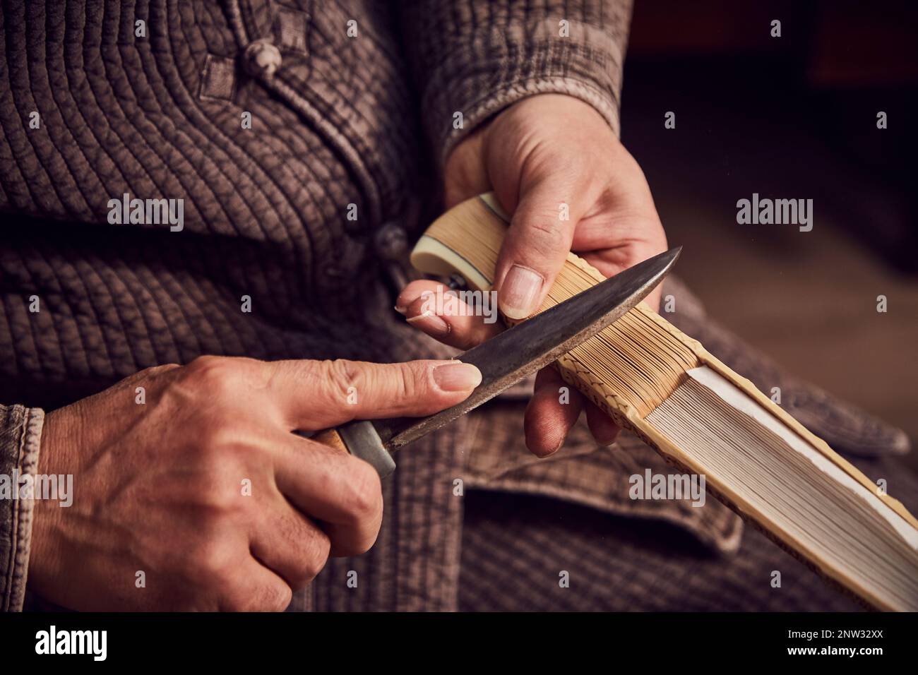 Hanji, traditional Korean paper, paper hanji fan handmade from mulberry ...