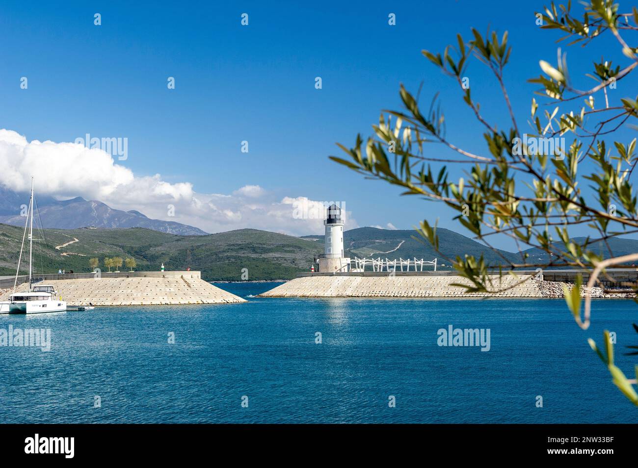 The lighthouse in Luštica Bay, a new upmarket resort development set ...