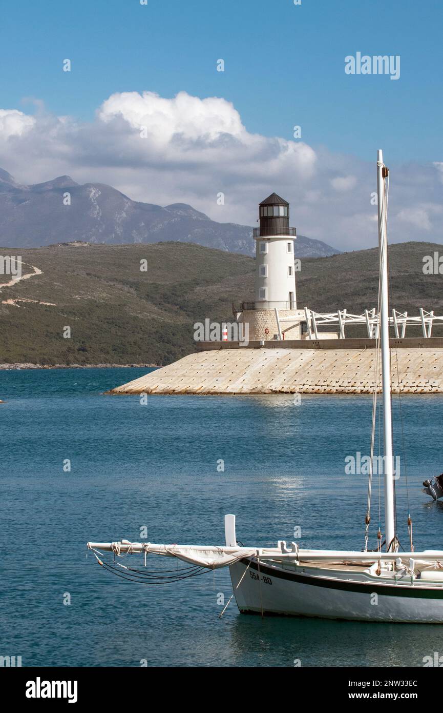 The lighthouse in Luštica Bay, a new upmarket resort development set ...