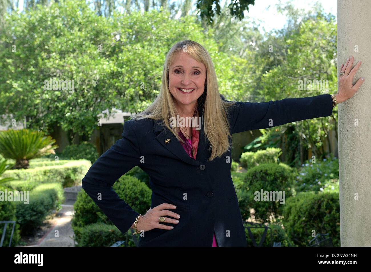 Attorney, and former Olympic swimmer Nancy Hogshead-Makar poses outside ...