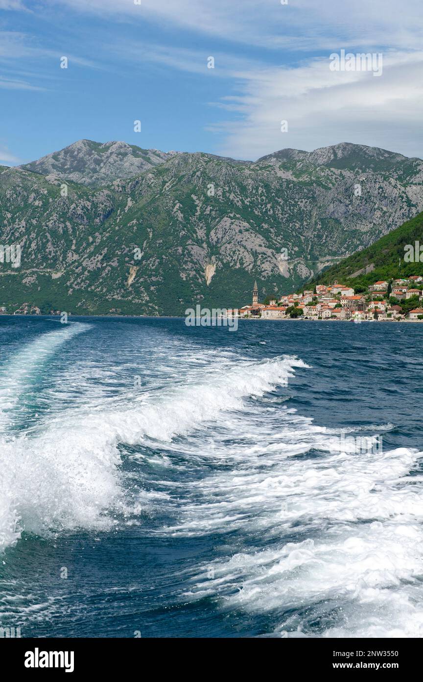 The town of Perast seen from the water Stock Photo - Alamy