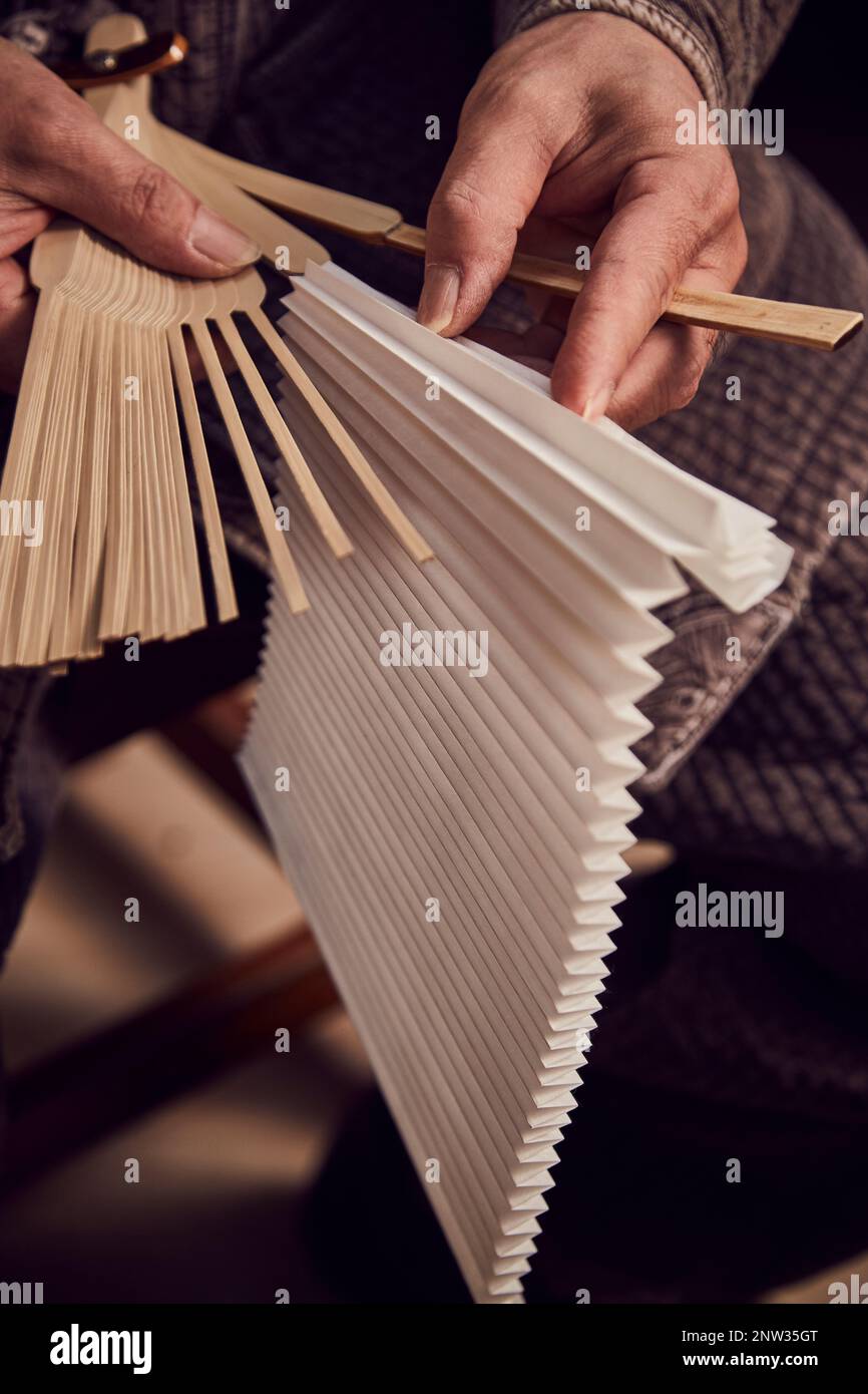 Hanji, traditional Korean paper, paper hanji fan handmade from mulberry ...