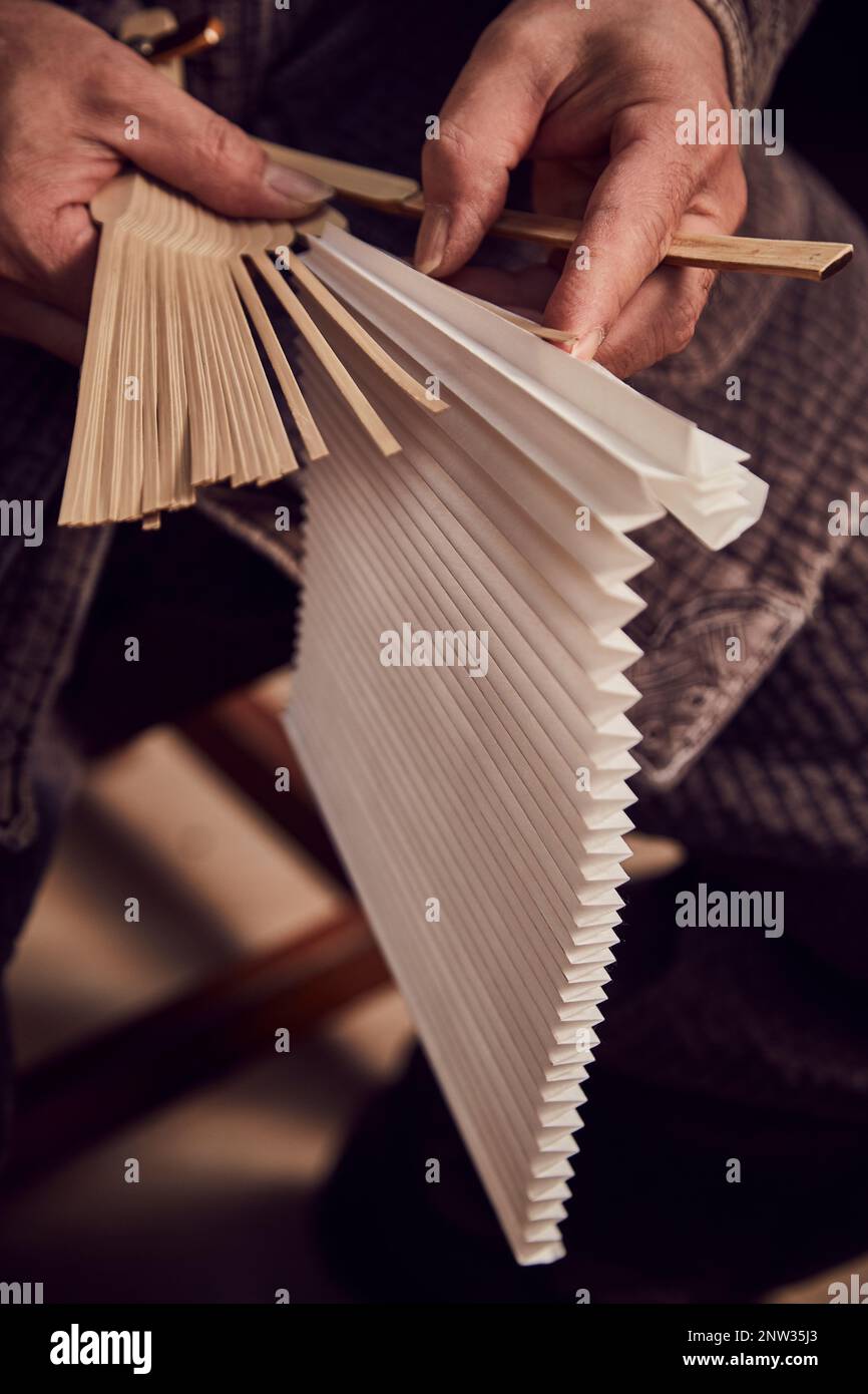 Hanji, traditional Korean paper, paper hanji fan handmade from mulberry ...