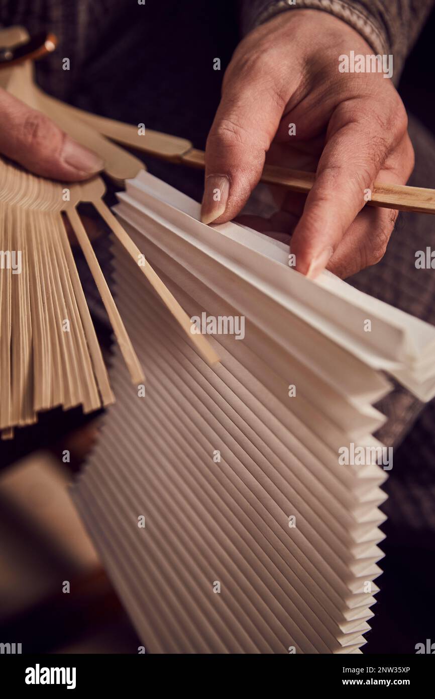 Hanji, traditional Korean paper, paper hanji fan handmade from mulberry ...