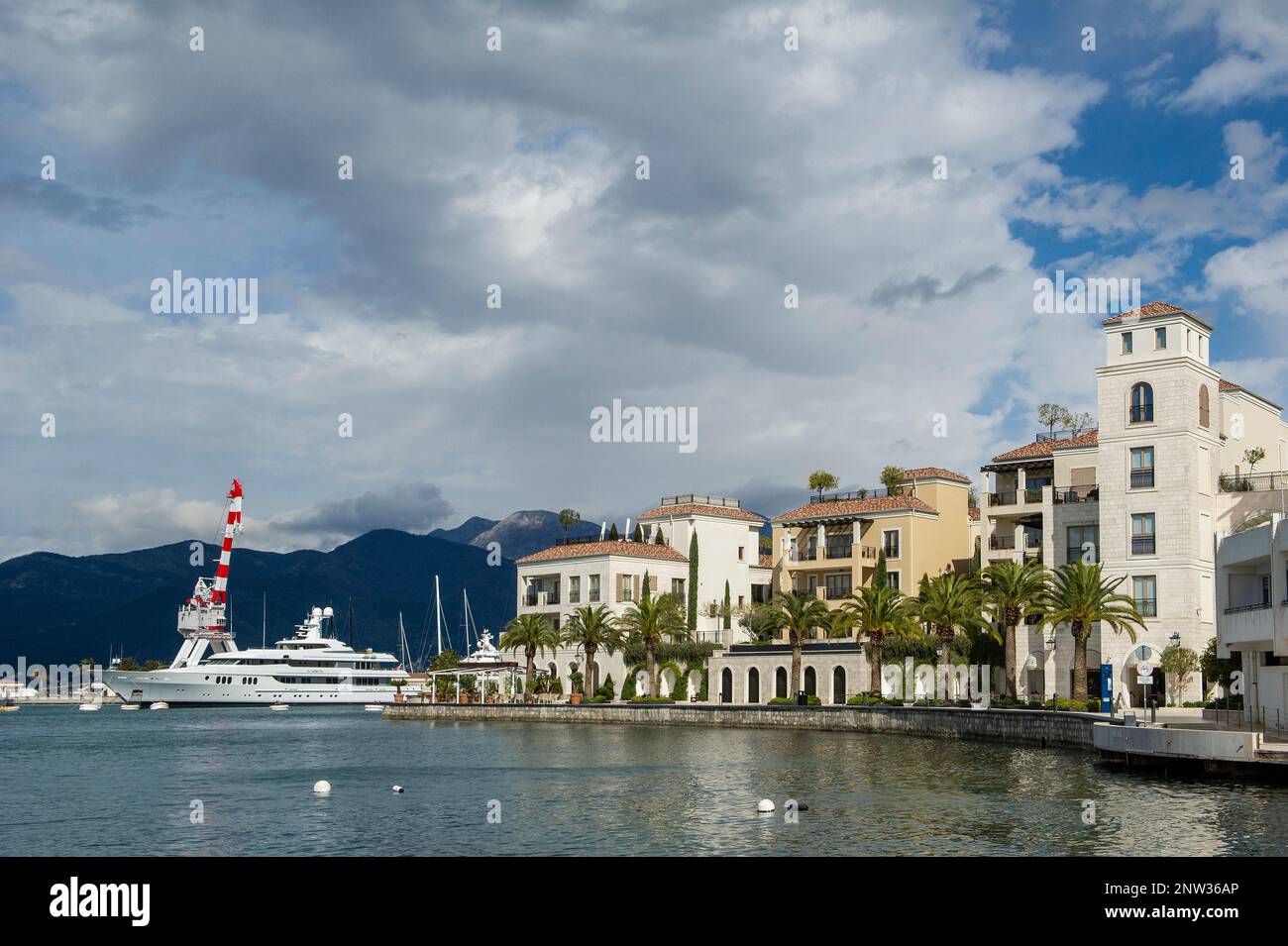 The seafront in Porto Montenegro, a full-service superyacht marina ...