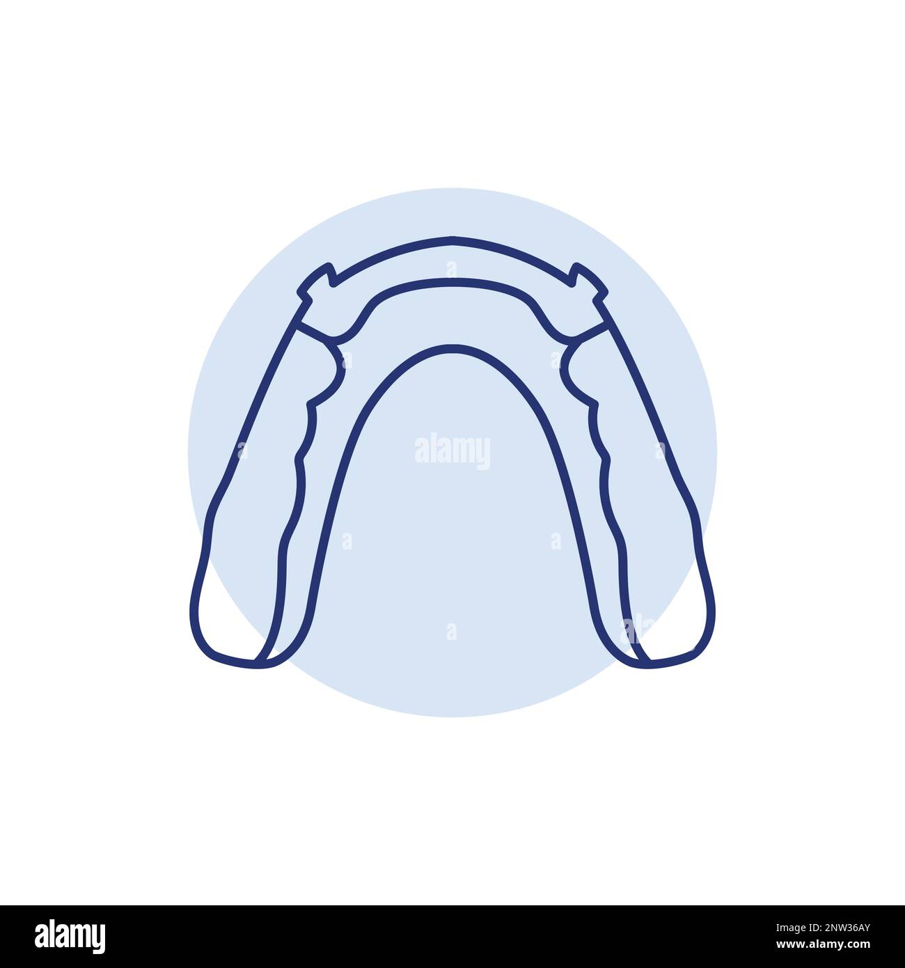 Hawley retainer line icon. Dental prosthetic. Vector illustration Stock ...