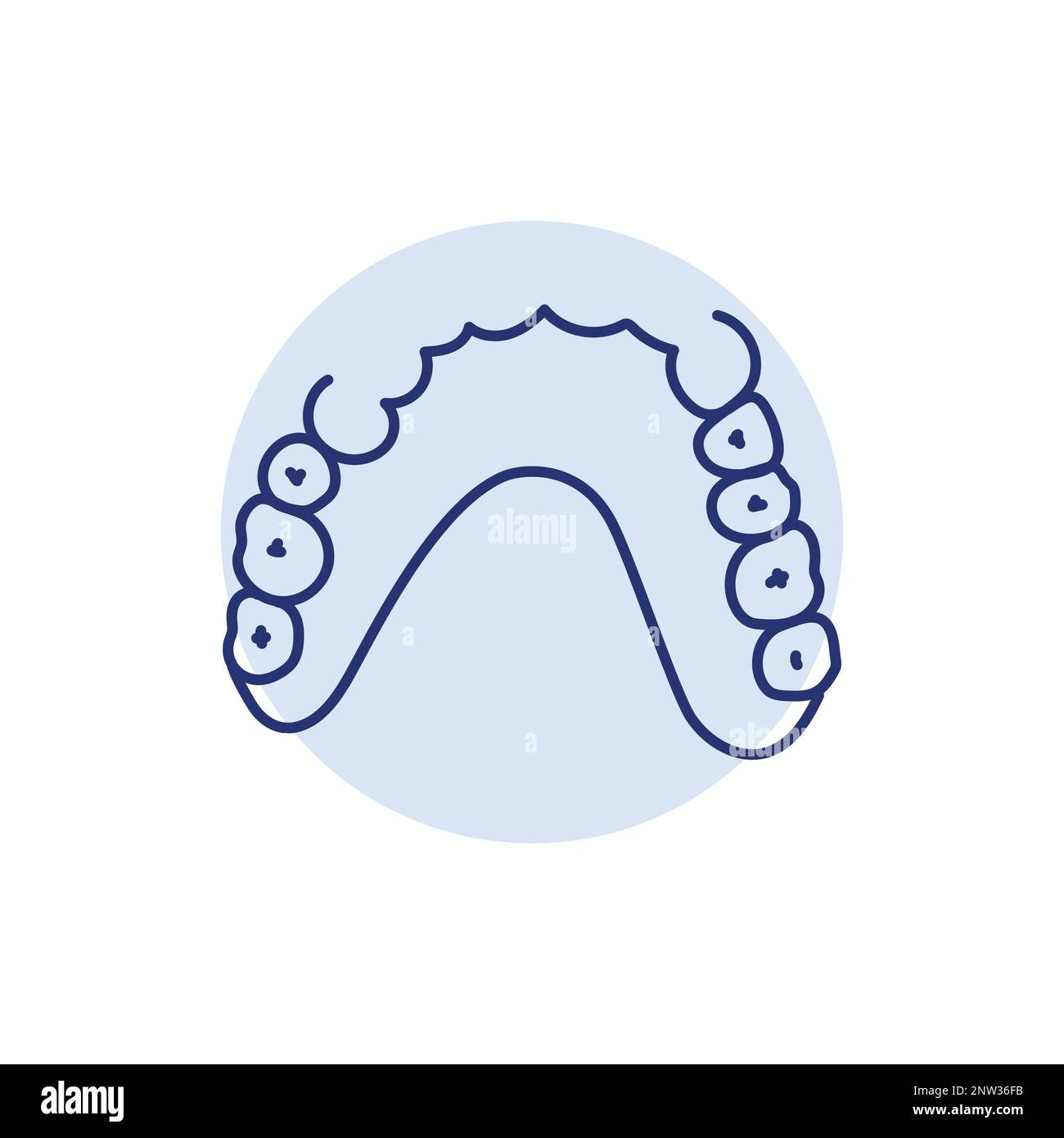 Removable partial denture line icon. Dental prosthetic. Vector ...