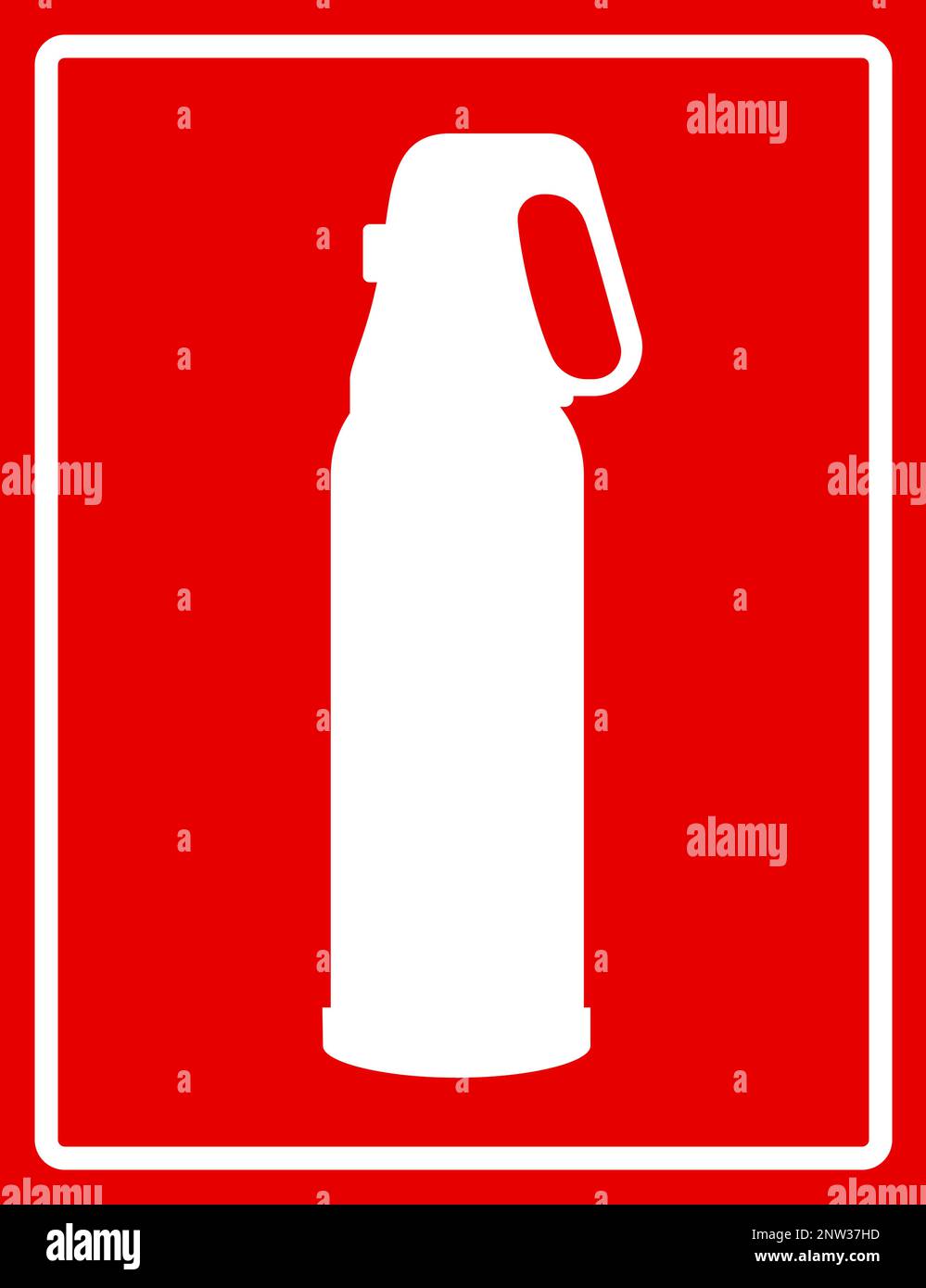 Fire extinguisher icon. Fire extinguisher red sticker. Fire equipment ...