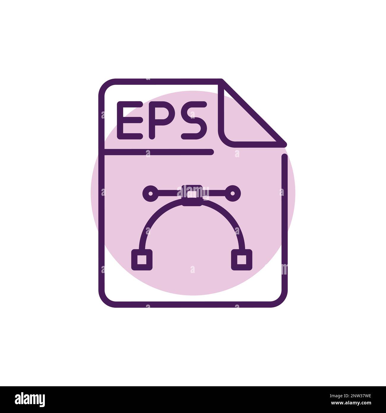 EPS file color line icon. Format and extension of documents Stock ...