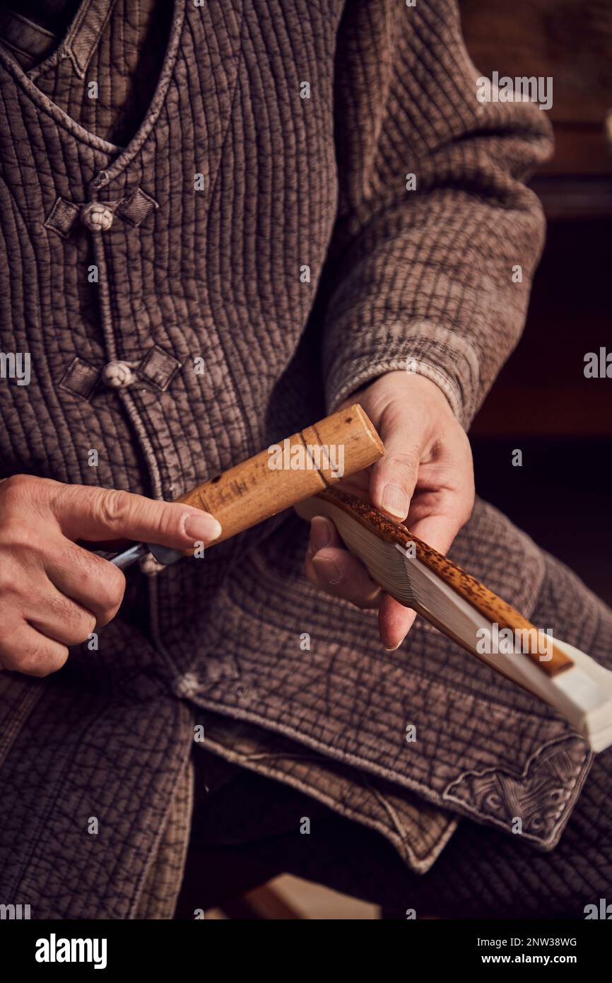 Hanji, traditional Korean paper, paper hanji fan handmade from mulberry ...