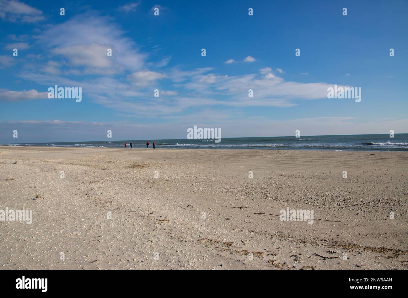 Landscape of an empty wild beach in Corbu - Romania Stock Photo - Alamy