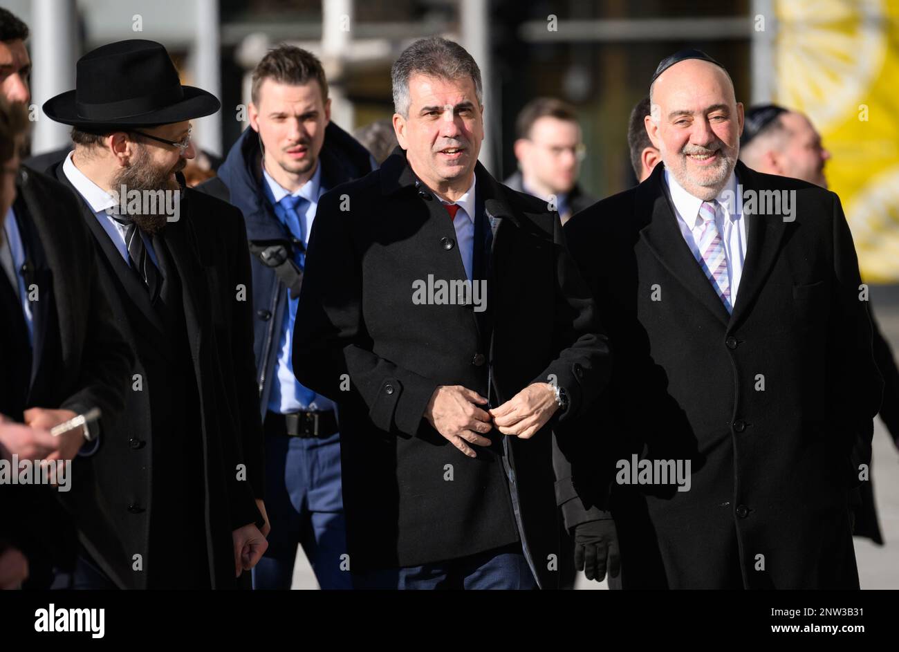 Berlin, Germany. 28th Feb, 2023. Eli Cohen (m), Foreign Minister of ...