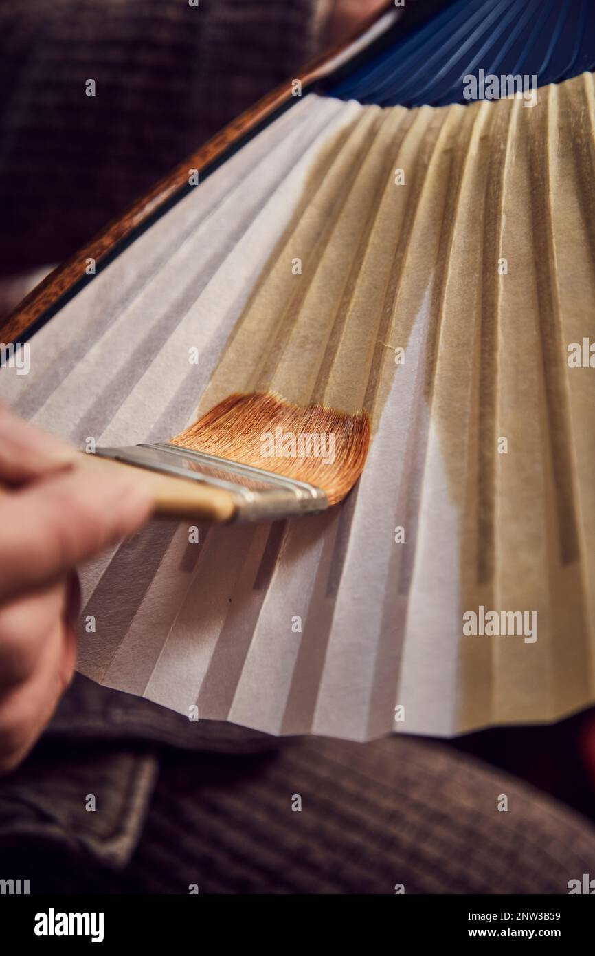 Hanji, traditional Korean paper, paper hanji fan handmade from mulberry ...