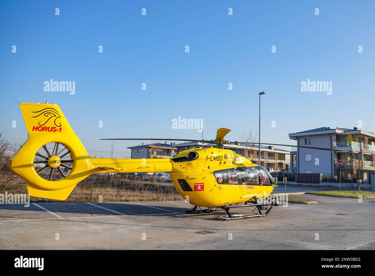 Italian Medical helicopter Airbus H145 (HORUS-1) I-LMBD Stock Photo - Alamy