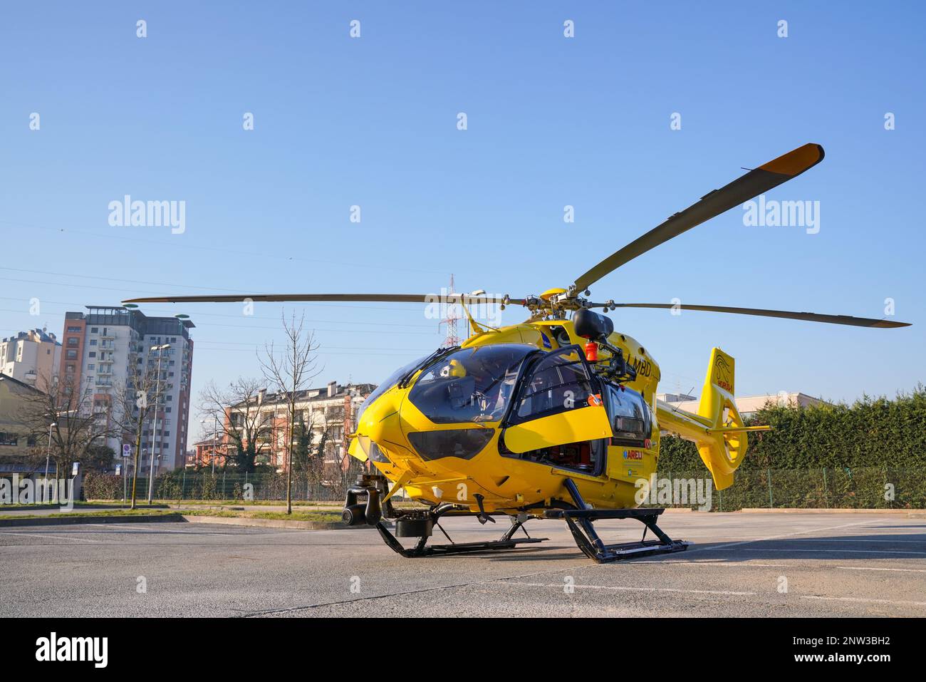 Italian Medical helicopter Airbus H145 (HORUS-1) I-LMBD Stock Photo - Alamy