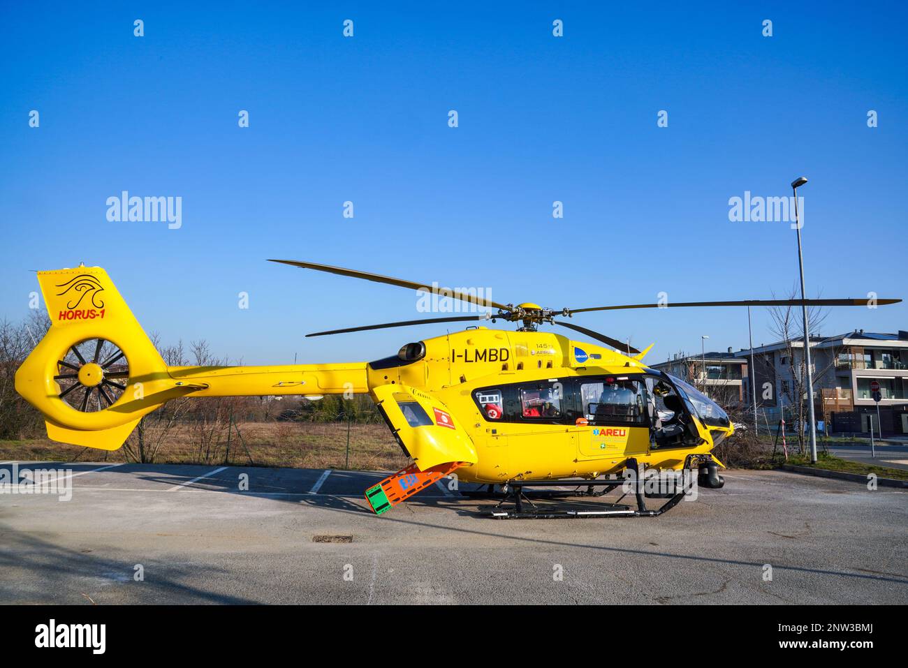 Italian Medical helicopter Airbus H145 (HORUS-1) I-LMBD Stock Photo - Alamy