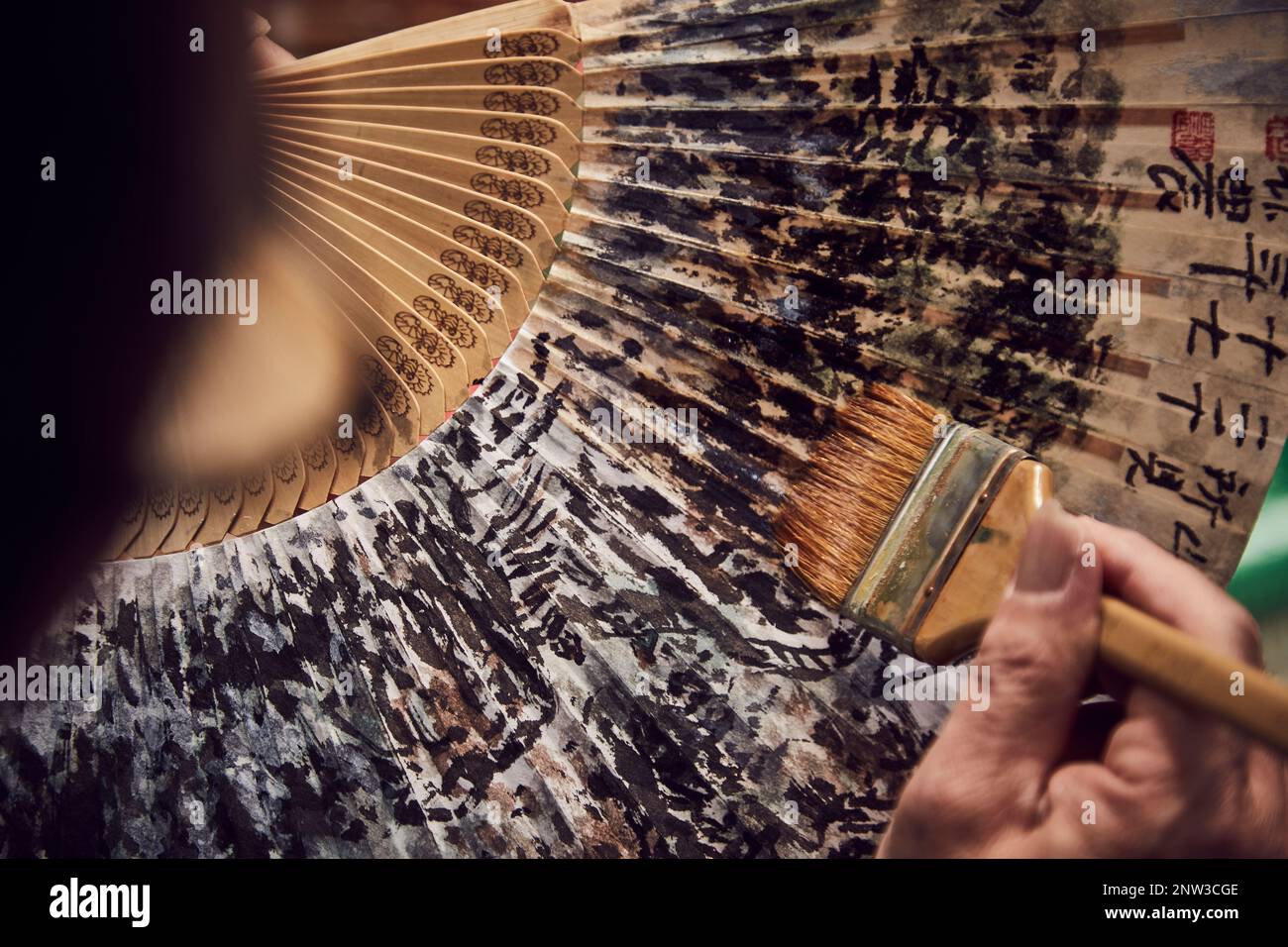 Hanji, traditional Korean paper, paper hanji fan handmade from mulberry ...