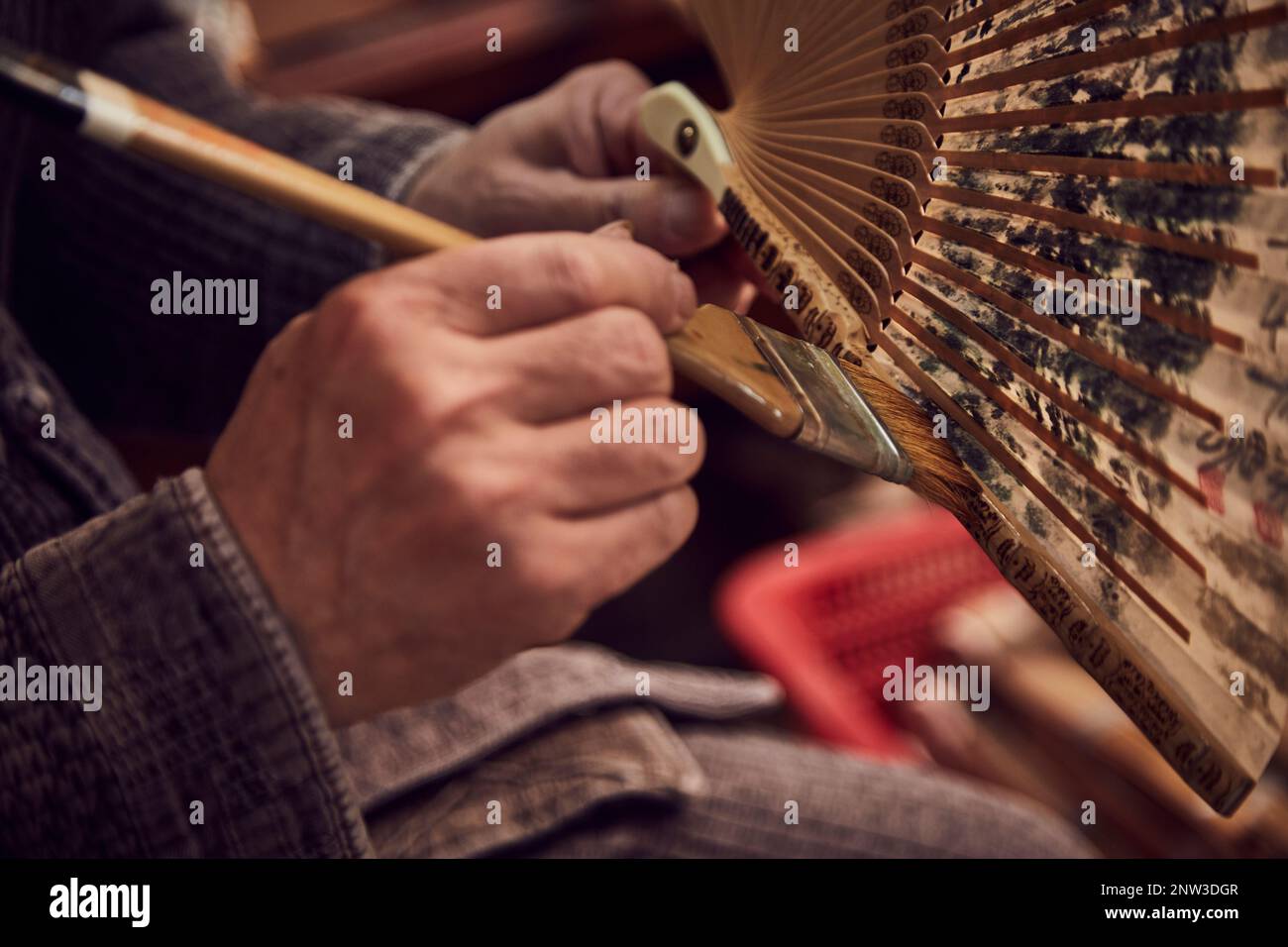 Hanji, traditional Korean paper, paper hanji fan handmade from mulberry ...