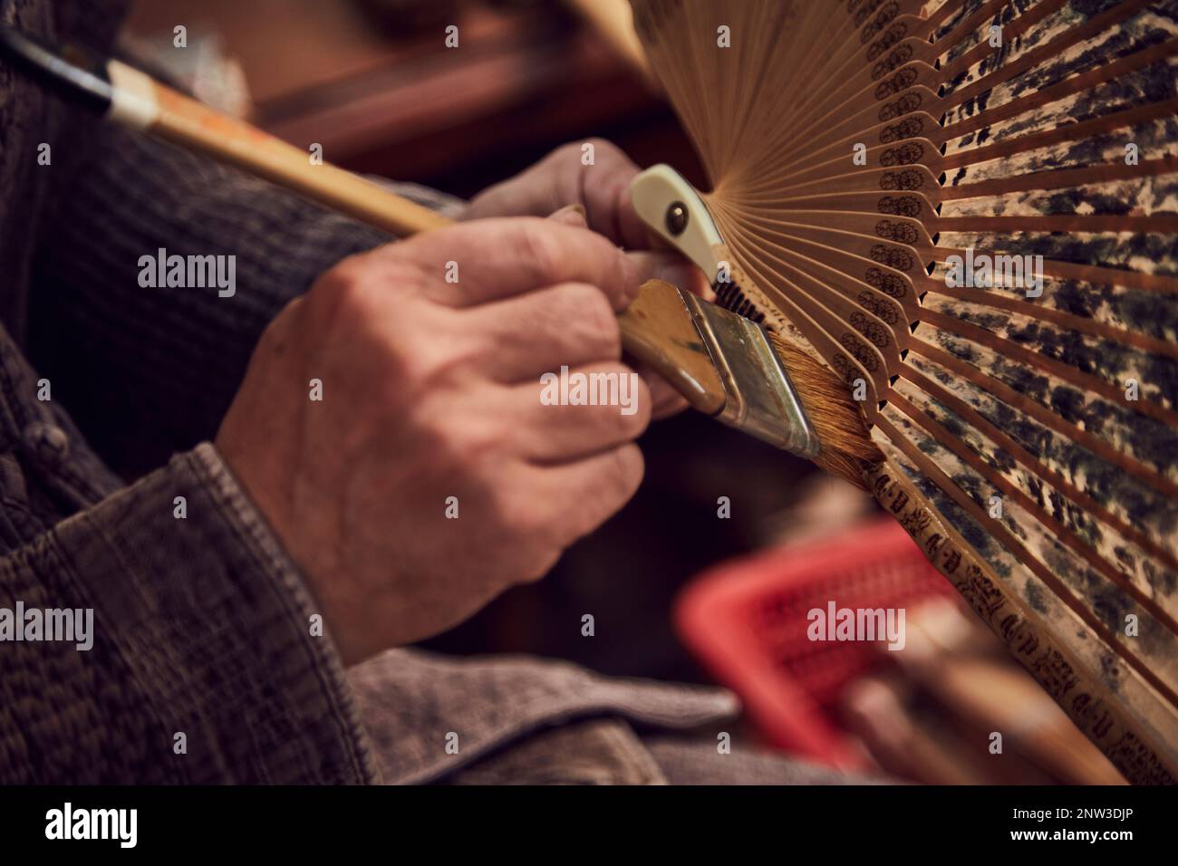 Hanji, traditional Korean paper, paper hanji fan handmade from mulberry ...