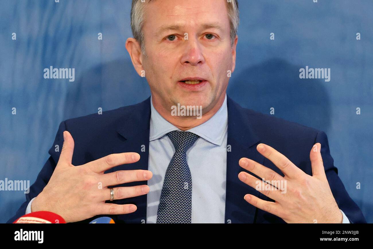 Schwerin, Germany. 28th Feb, 2023. Heiko Geue (SPD), Minister of ...
