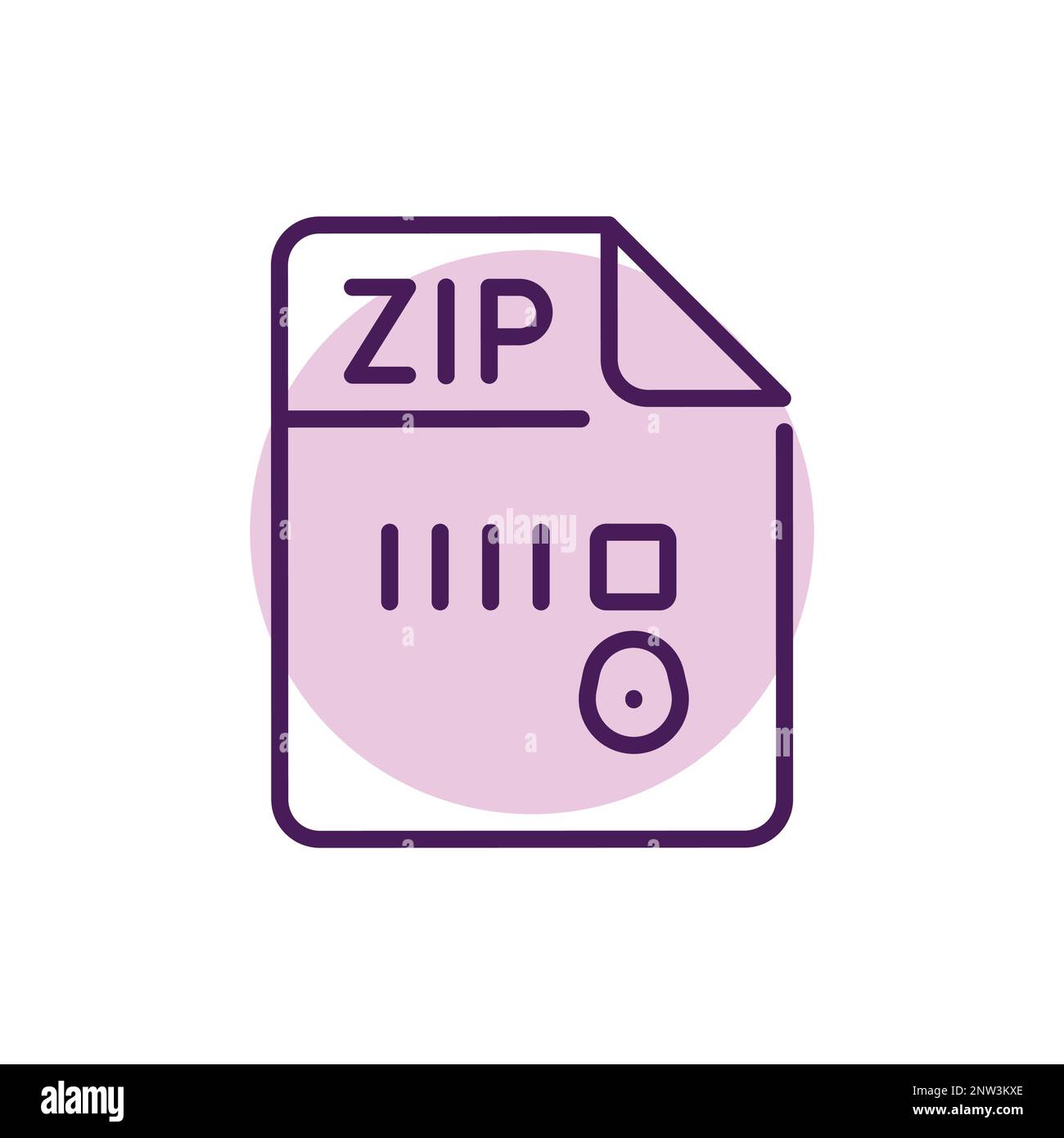 ZIP file color line icon. Format and extension of documents Stock ...
