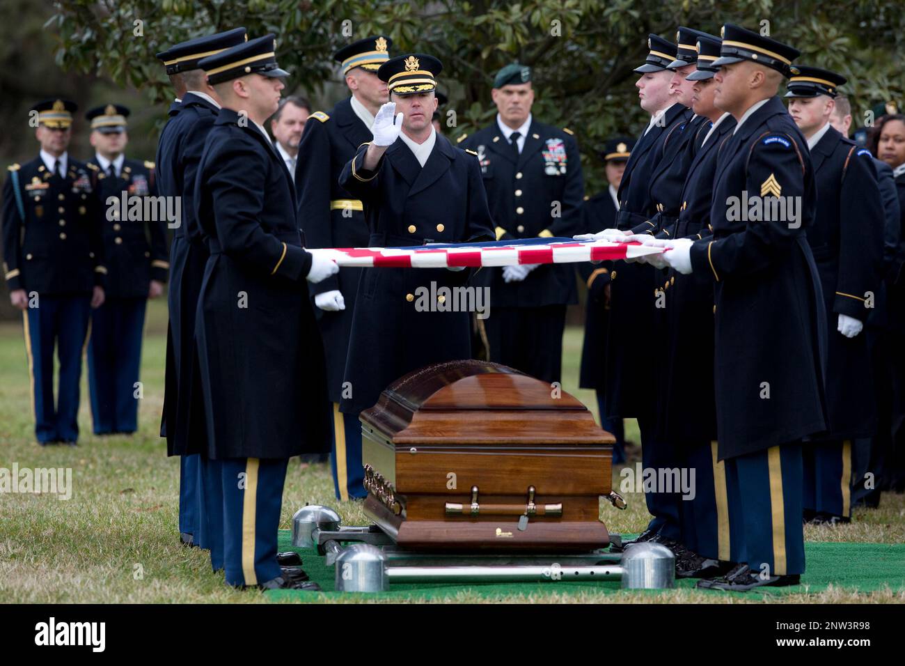 Chaplain Major Matthew Whitehead with Arlington National Cemetery prays ...
