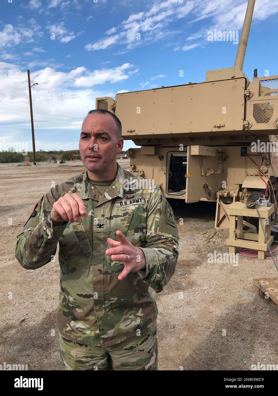 This Extended Range Cannon Artillery (ERCA) gun at Yuma Proving Ground ...