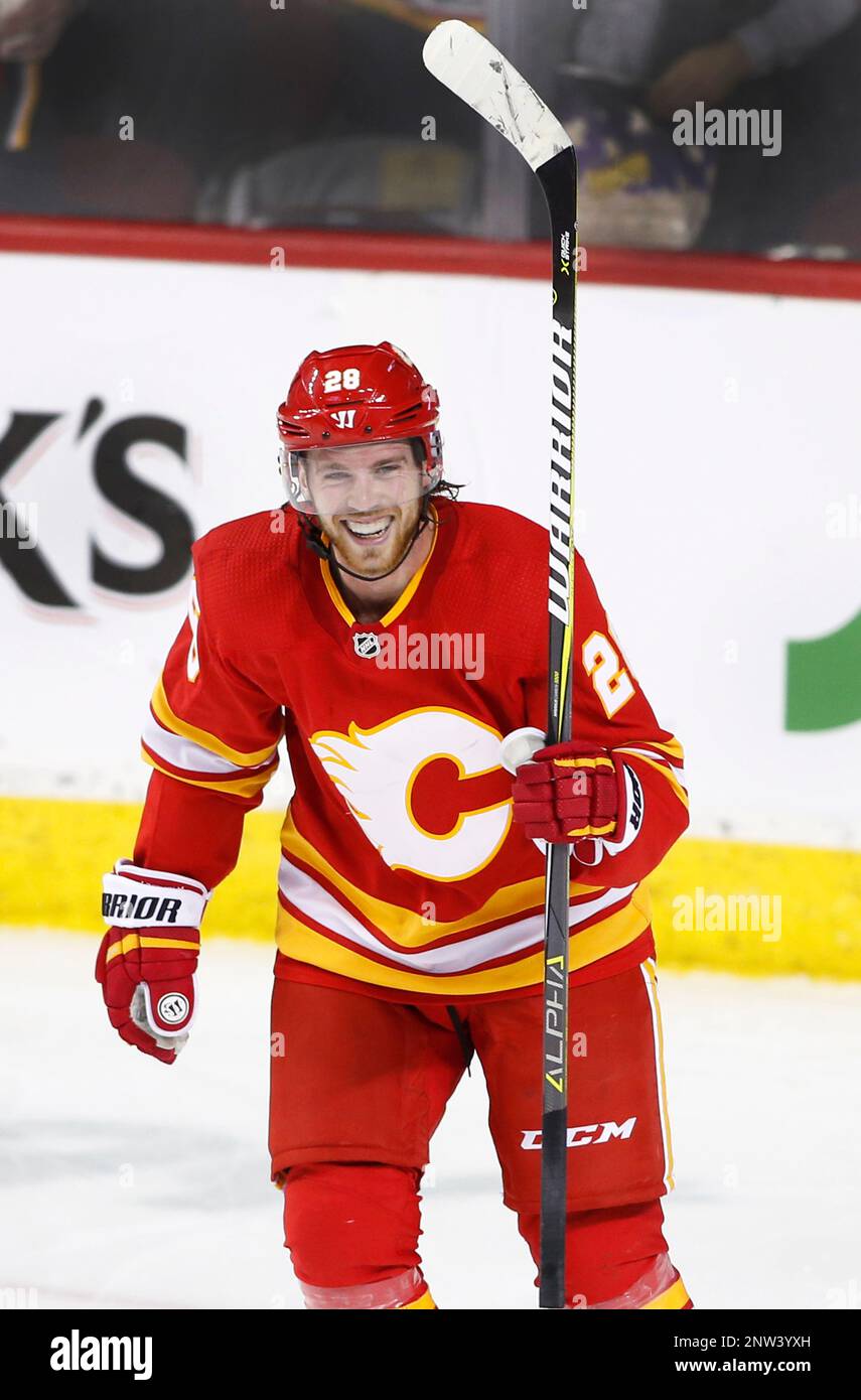 NHL profile photo on Calgary Flames player Elias Lindholm, from Sweden ...