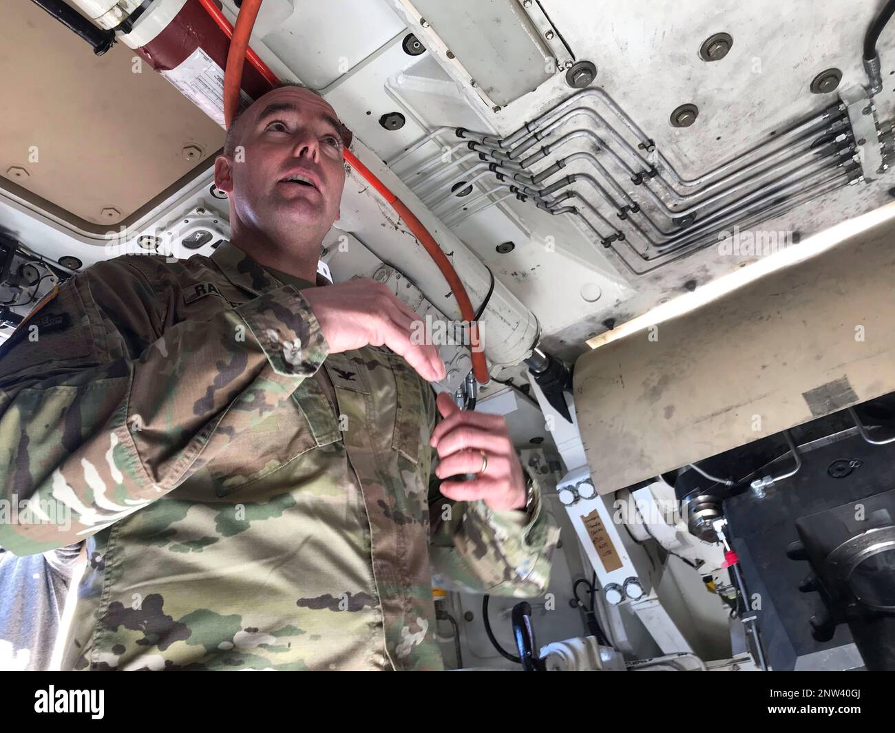 In this photo, Colonel John Rafferty explains that as part of the ...