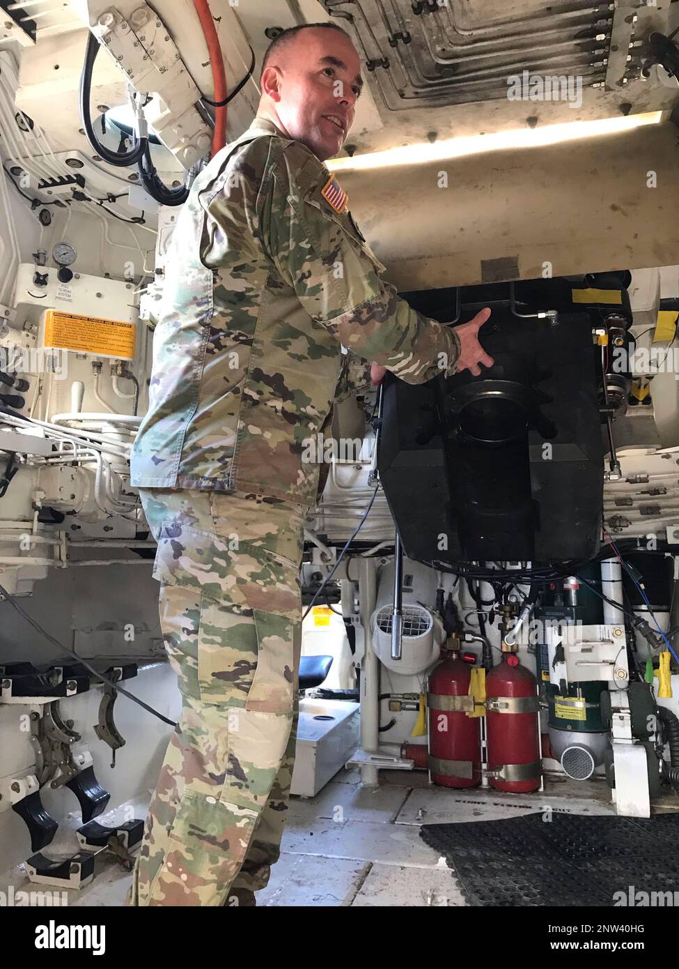 In this photo, Colonel John Rafferty explains that as part of the ...