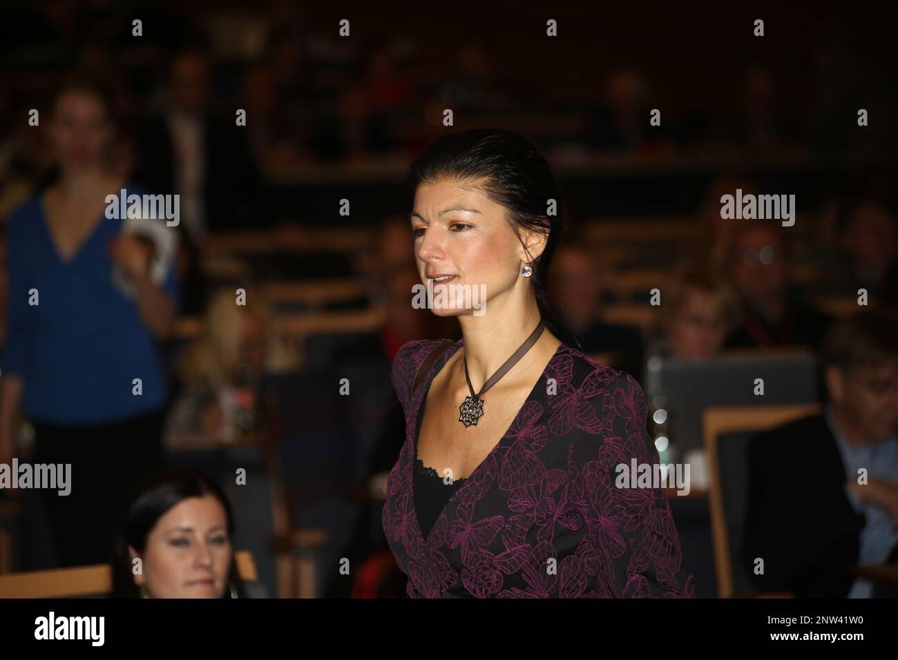 Sahra Wagenknecht auf dem Parteitag der LINKEN 2014 in Hamburg Stock ...