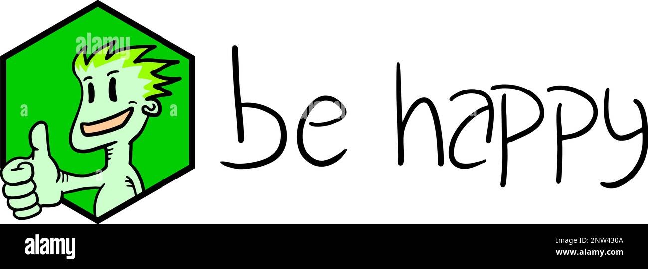 be happy sign Stock Vector Image & Art - Alamy