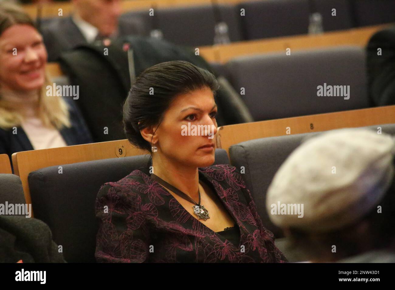 Sahra Wagenknecht auf dem Parteitag der LINKEN 2014 in Hamburg Stock ...