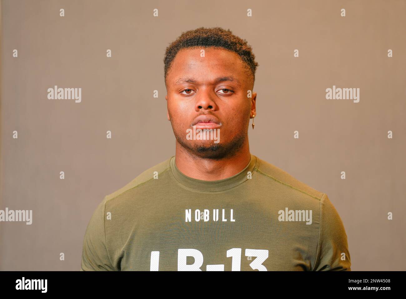 Oregon linebacker DJ Johnson poses for a portrait at the NFL football ...
