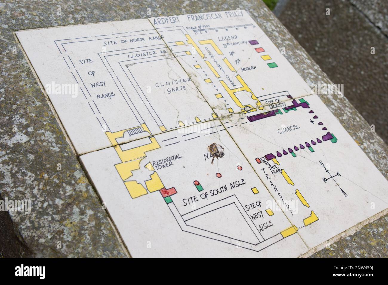plan of Ardfert Abbey, also known as Ardfert Friary County Kerry EIRE ...