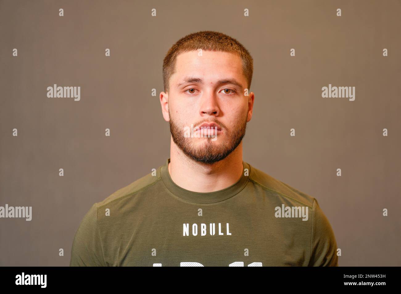 Wisconsin linebacker Nick Herbig poses for a portrait at the NFL ...