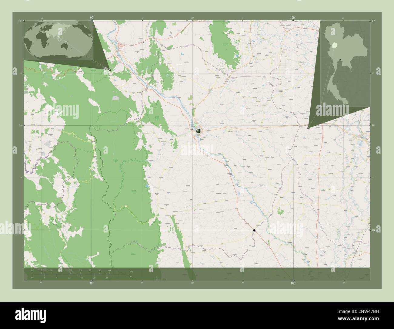 Kamphaeng Phet, province of Thailand. Open Street Map. Locations of ...